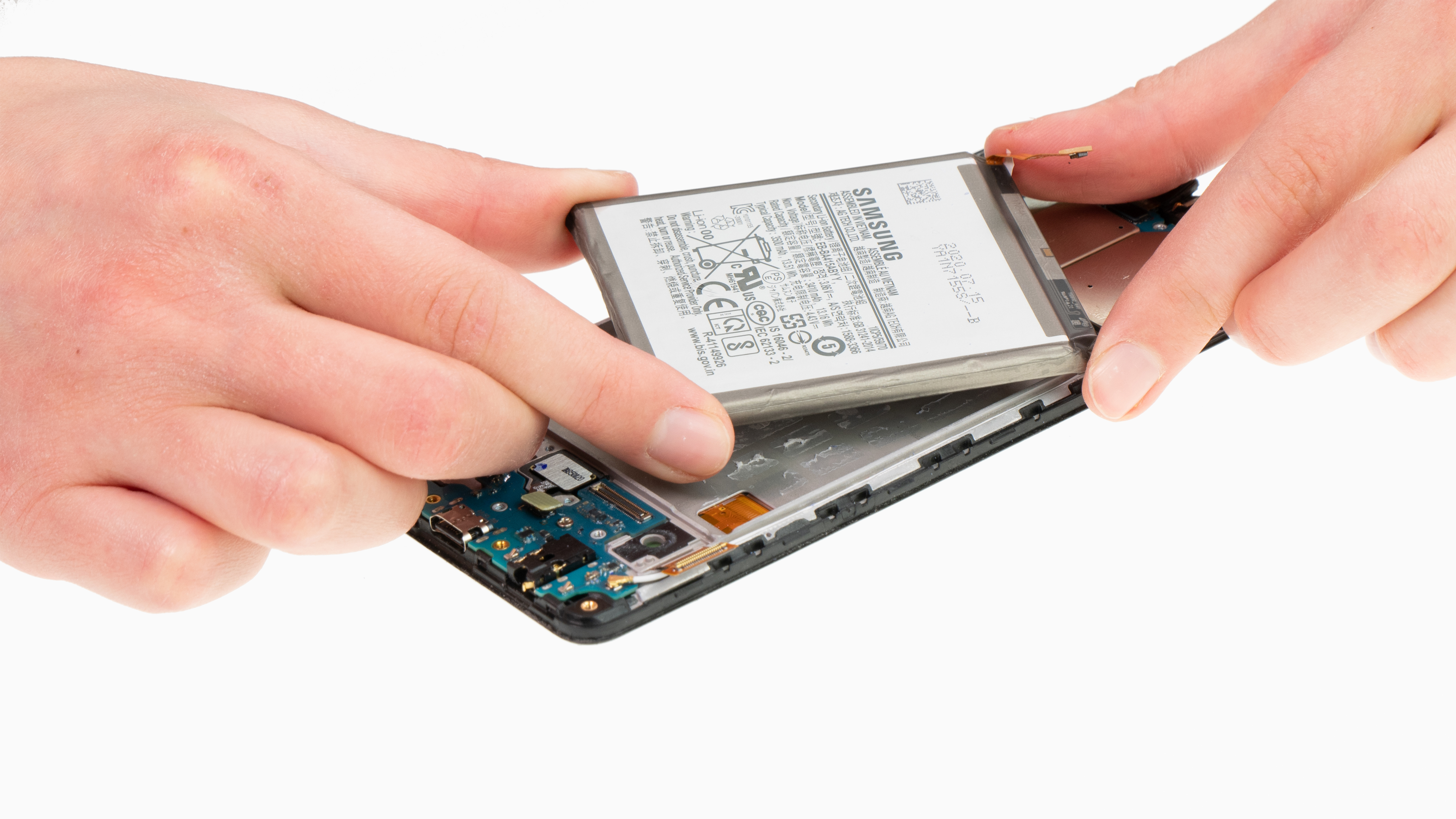 Samsung Galaxy A41 battery replacement - repair guide | iDoc